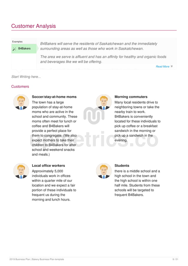 Bakery business plan example | PDF | Desserts and Baking | Food & Drink