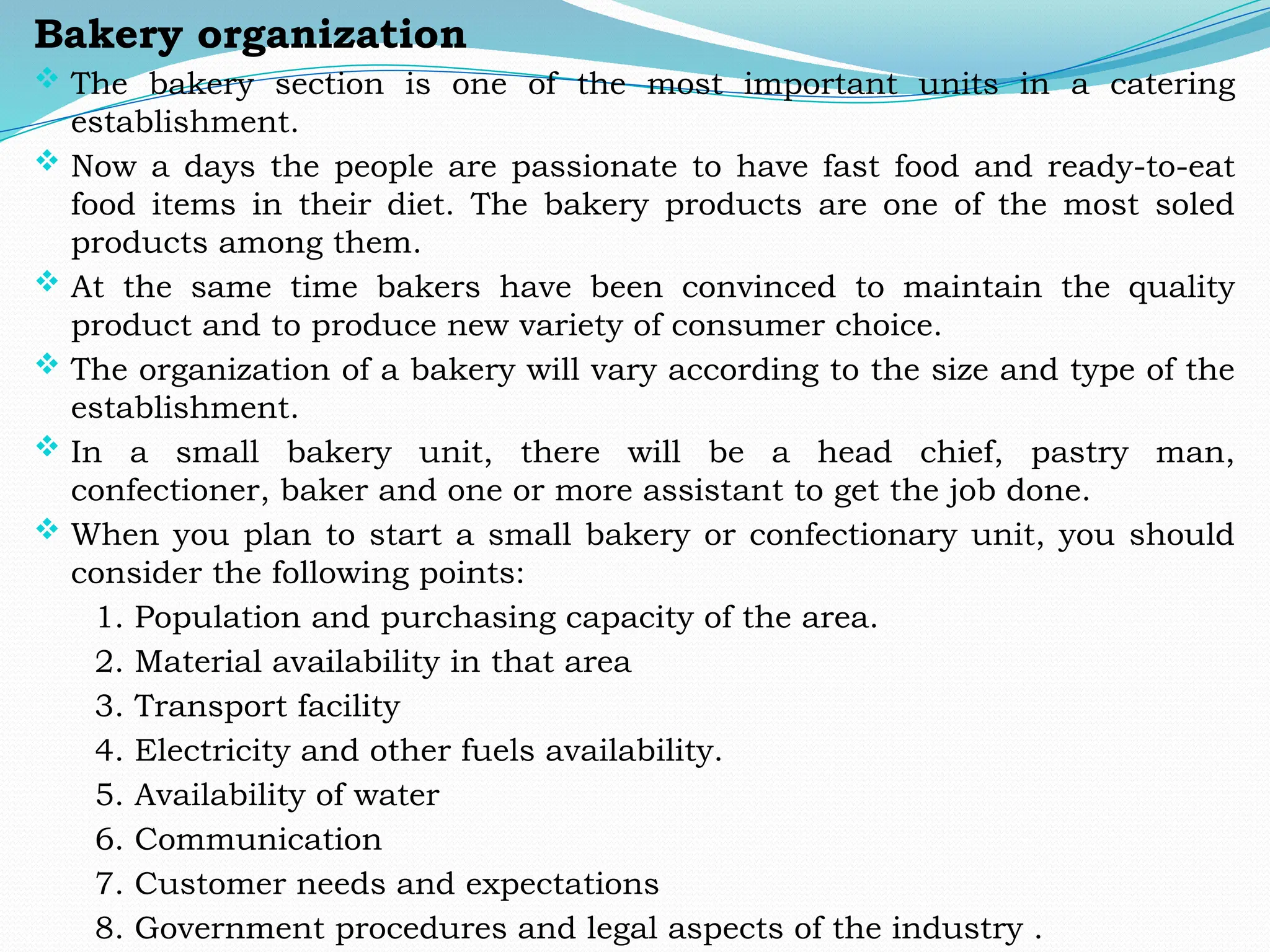 Bakery equipment : Major role in the Bakery | PPTX