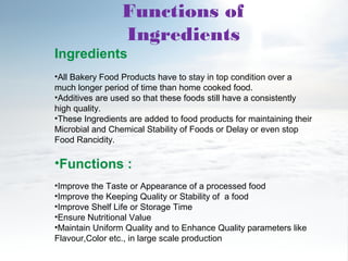 Bakery Ingredients in India | PPT