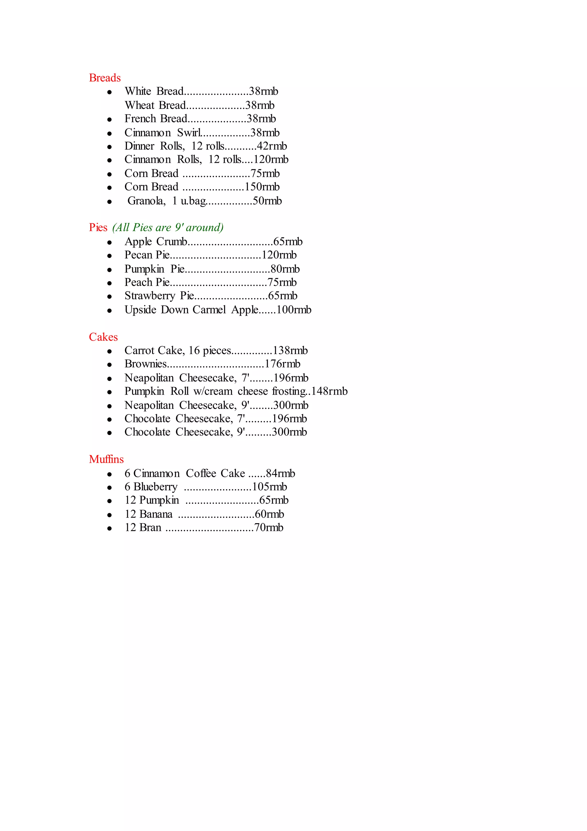 Bakery of life order form 1 | DOCX