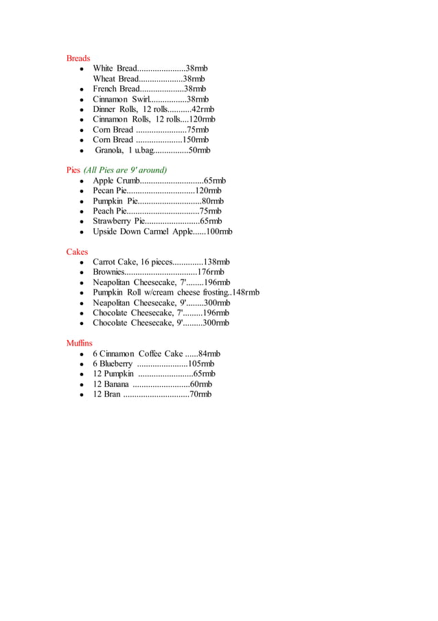 Bakery of life order form 1 | DOCX