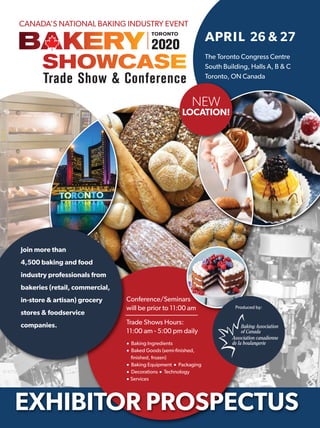 Bakery Showcase 2020 Trade Show and Conference Exhibitor Prospectus | PDF