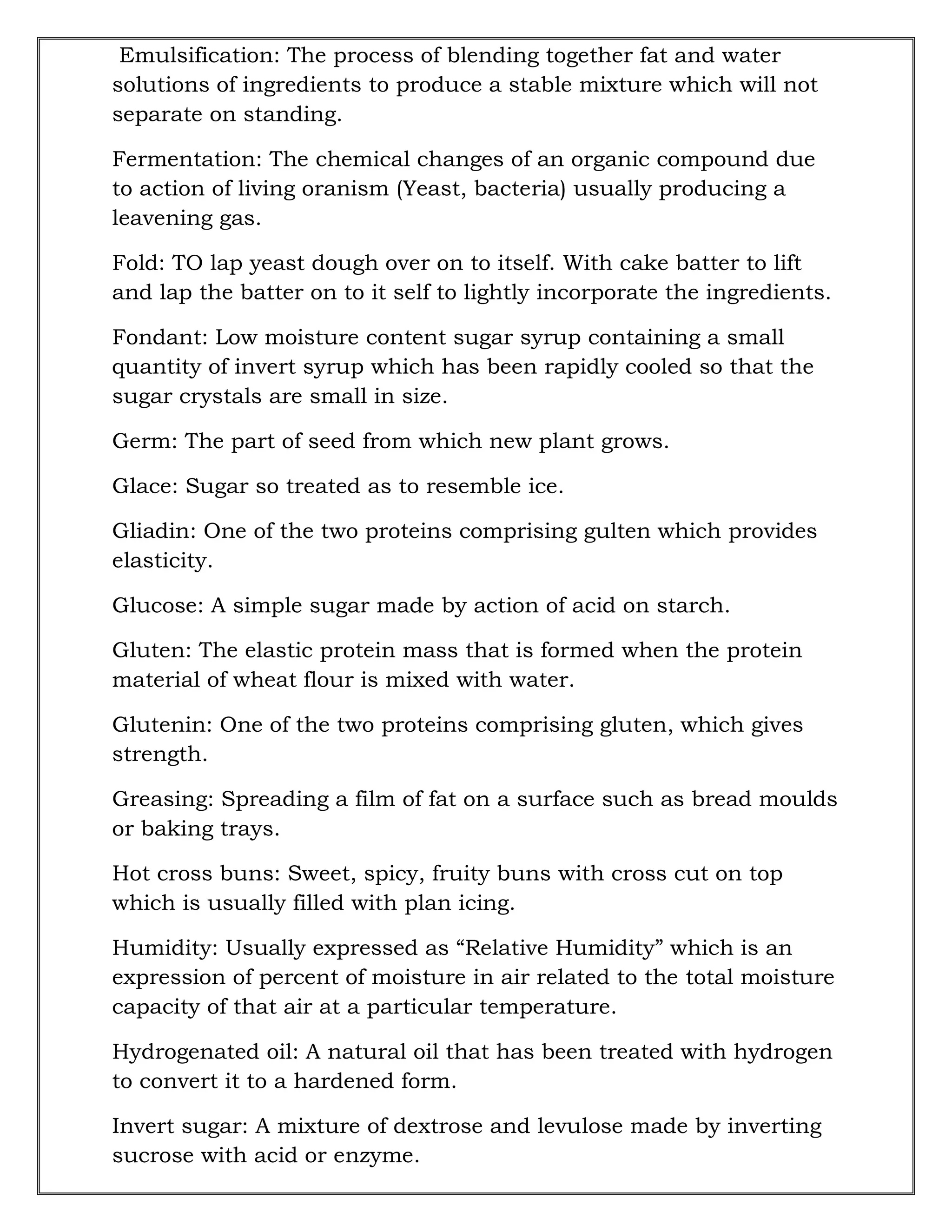 Bakery terminology | PDF