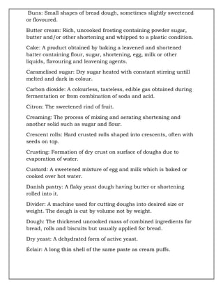 Bakery terminology | PDF