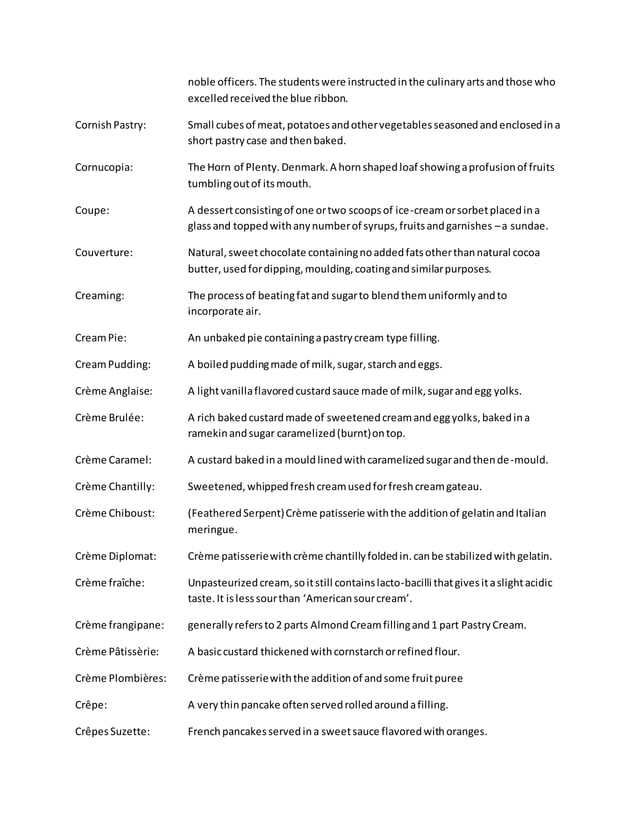 Bakery terms ultimate -jc | DOCX