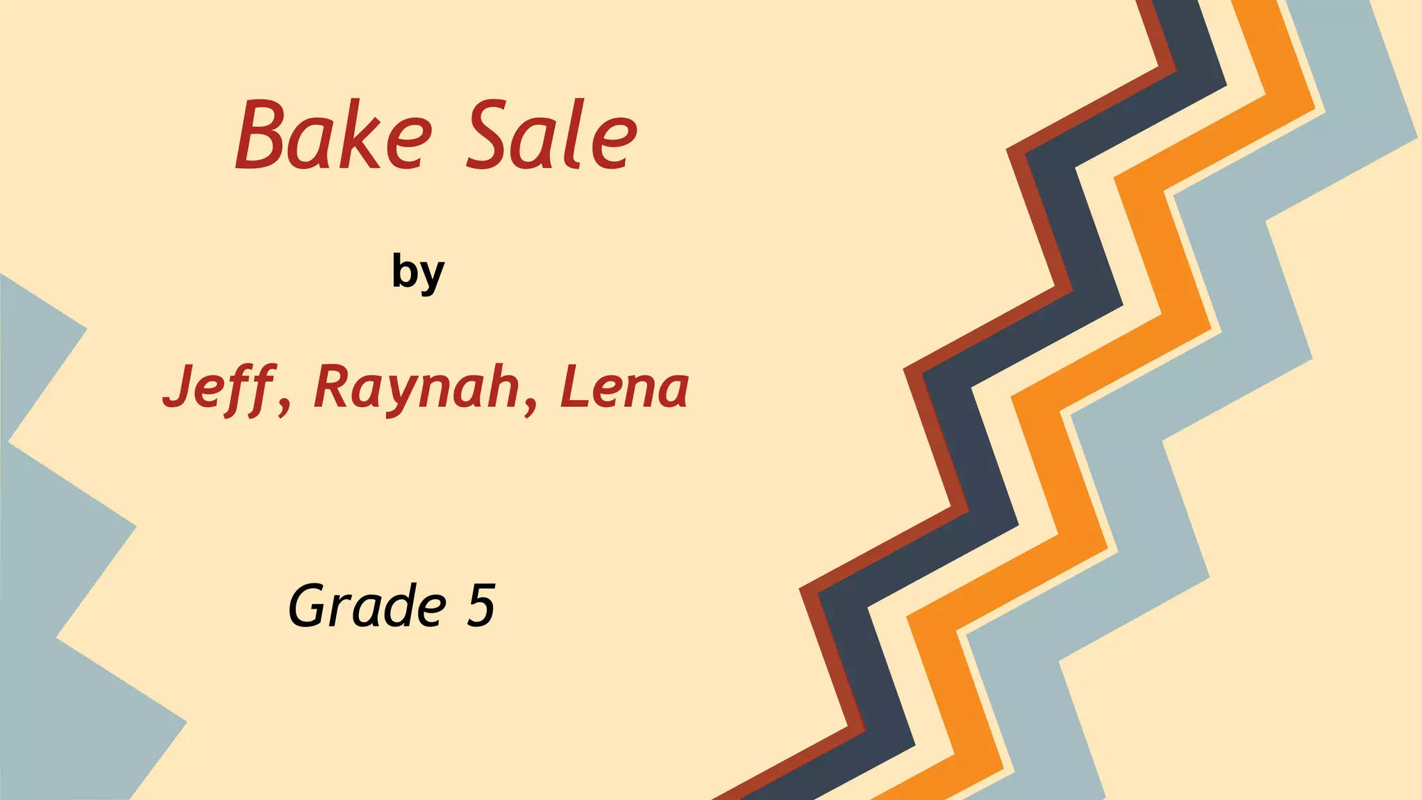 Grade 5 Students Plan Bake Sale | PPTX