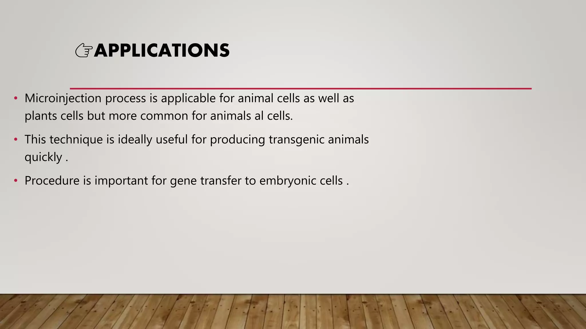 GENE TRANSFER THROUGH EMBRYO MICROINJECTION .pptx