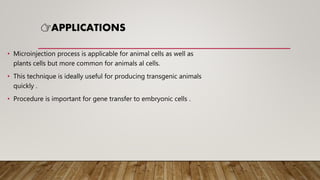 GENE TRANSFER THROUGH EMBRYO MICROINJECTION .pptx