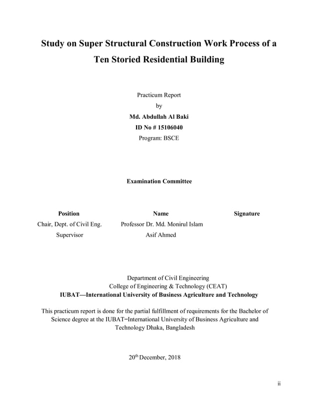 Civil Engineering Practicum Report | PDF