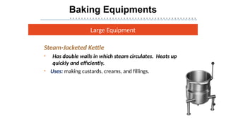 Baking Equipments (small and large equipments and utensiles)ppt | PPTX