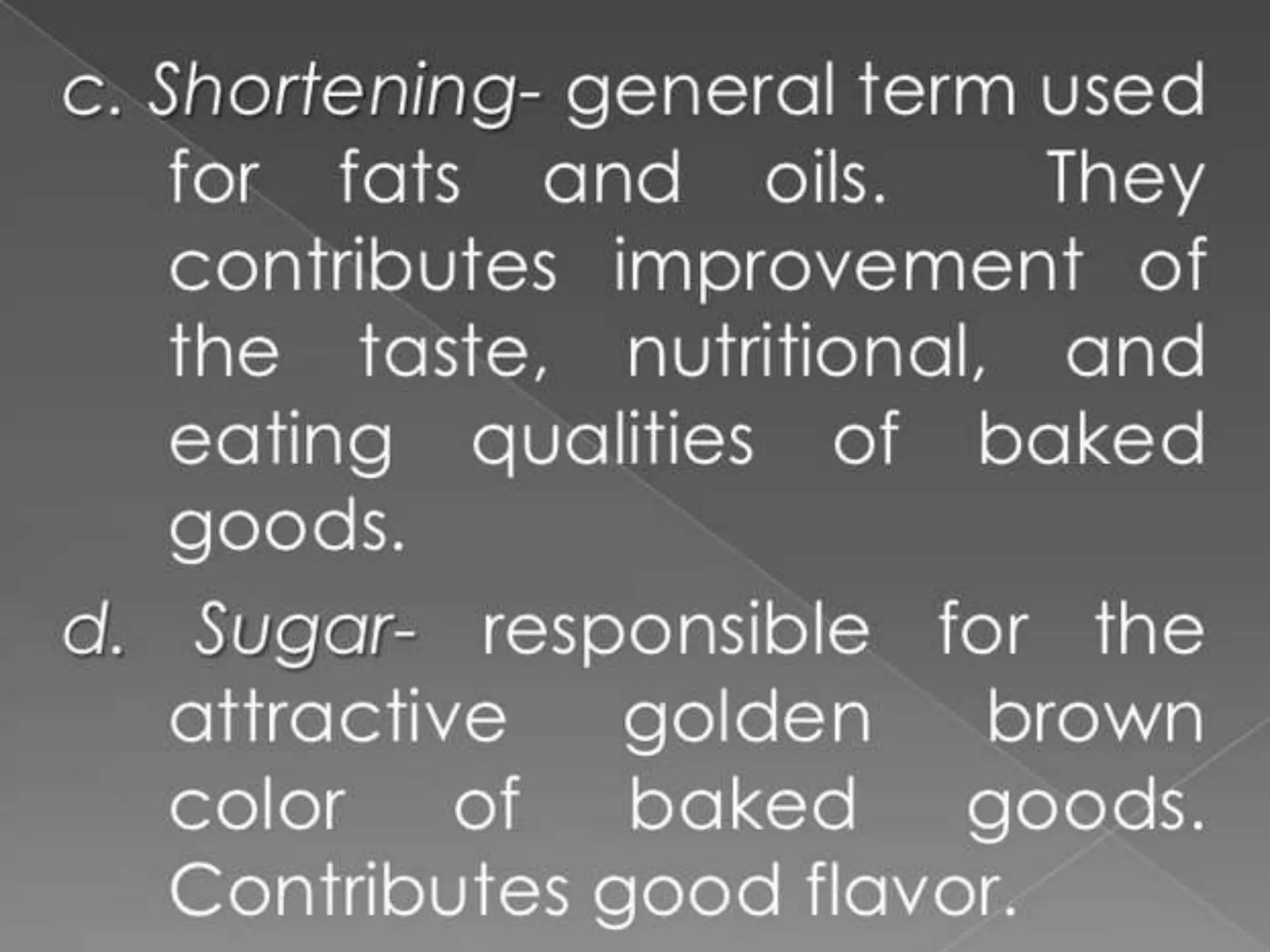 Baking ingredients | PPTX