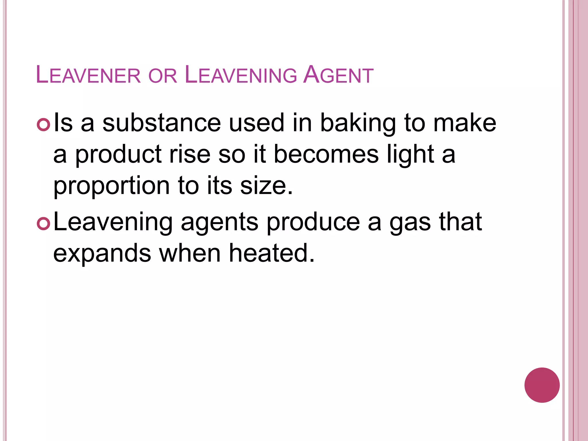 Basic Baking Ingredients and Their Functions | PPTX