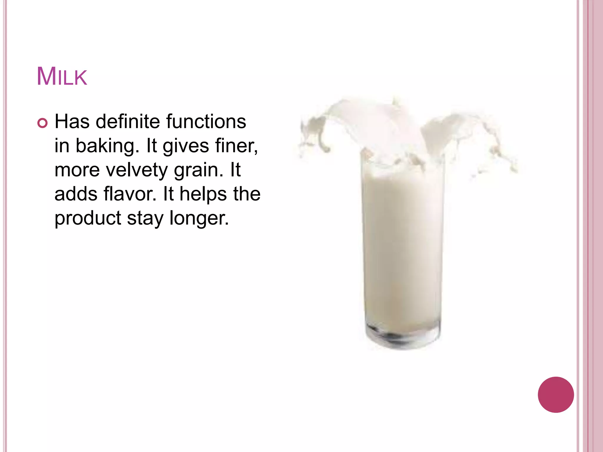 Basic Baking Ingredients and Their Functions | PPTX