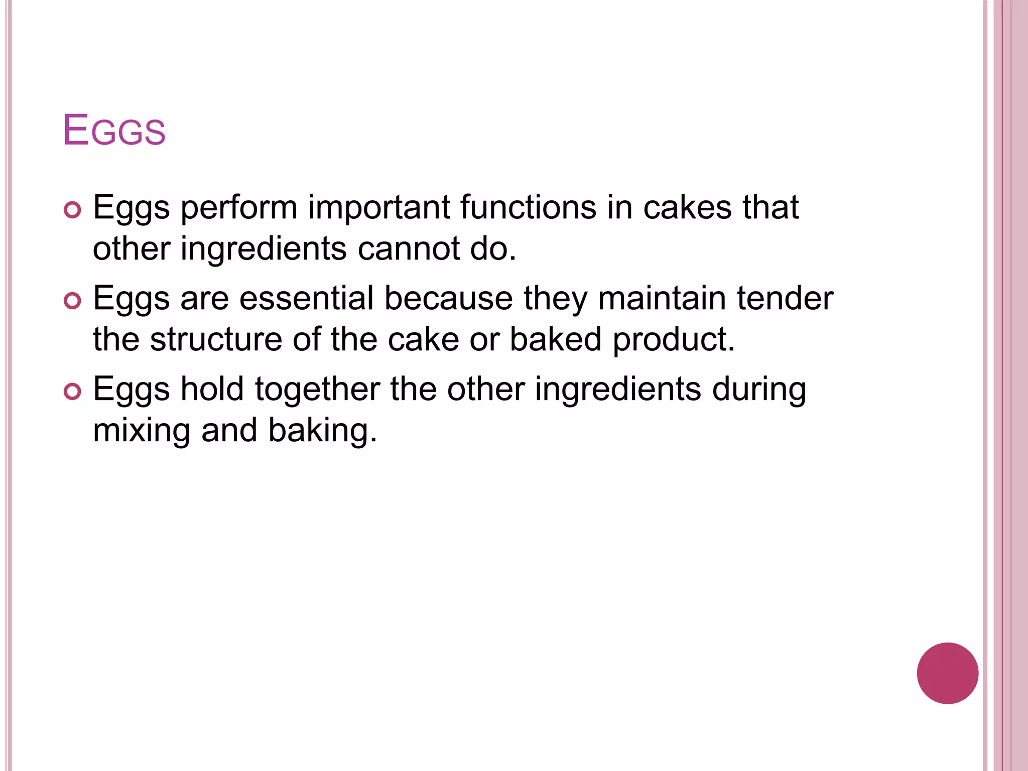 Basic Baking Ingredients and Their Functions | PPTX