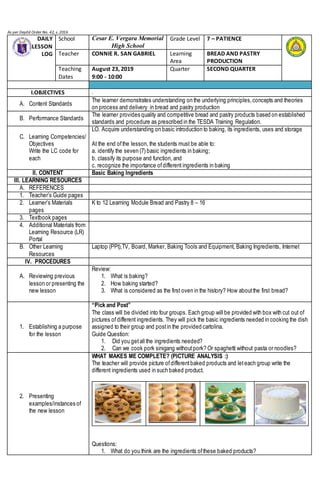 Baking ingredients co 2 | DOCX