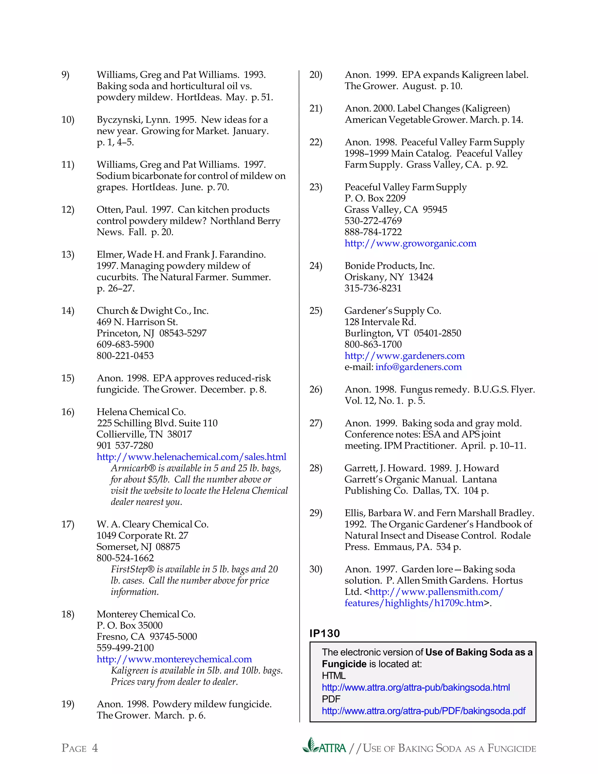 Use of Baking Soda as a Fungicide | PDF | Agriculture | Industries