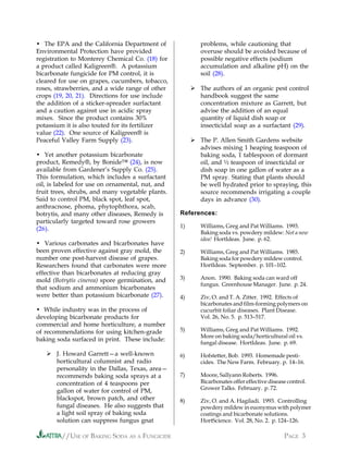 Use of Baking Soda as a Fungicide | PDF | Agriculture | Industries