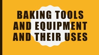Baking tools and equipment | PPT
