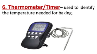 Baking Tools and Equipment use Baking Pastry | PDF