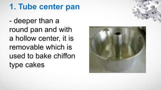 Baking tools and equipment and their uses | PPTX