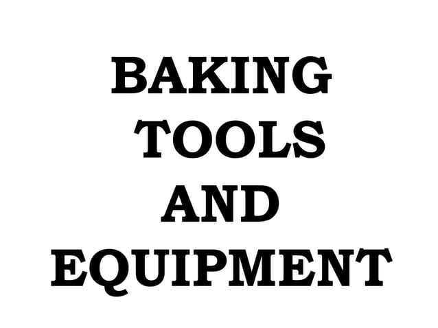 Bread and Pastry Production (Baking Tools and Equipment and their Uses ...