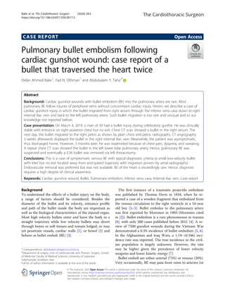 pulmonary_bullet embolism | PDF