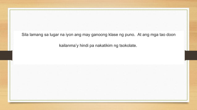 Bakit matamis ang tsokolate | PPT