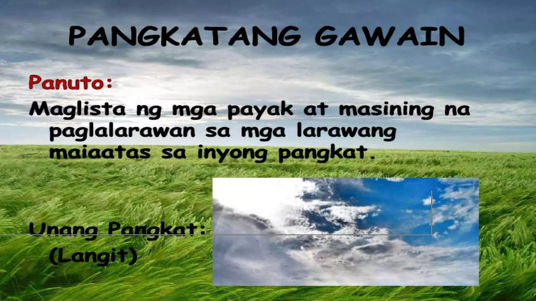 Bakit umuulan. pangkatang gawain | PPTX