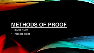 Direct proof full explanation | PPT