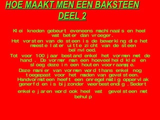 Baksteen | PPT