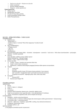 Bakteri Gram Positif (Rangkuman) | DOC