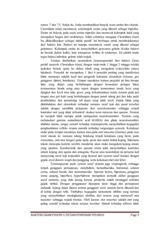 Bakteri gram positif c.tetani penyebab tetanus | DOCX