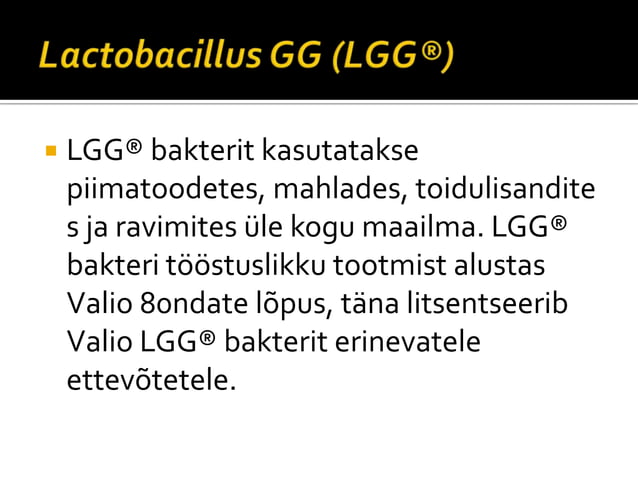 Bakterite Kasutamisest | PPT