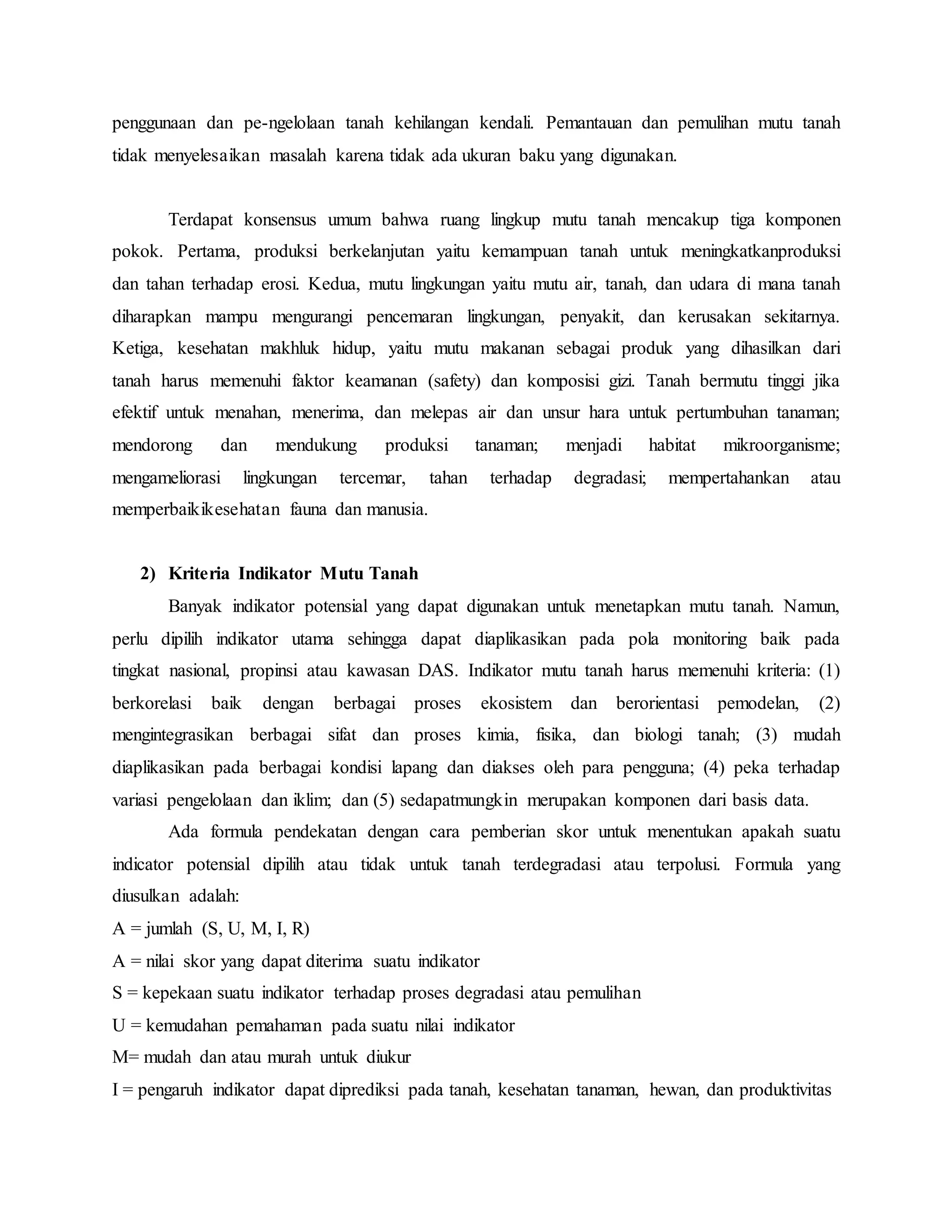 Baku mutu air, tanah, udara | DOCX