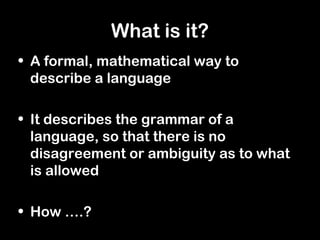 Bakus naur form | PPT