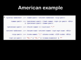 Bakus naur form | PPT