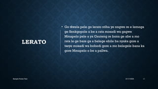 Sehlopha sa Bakwena Morero wa Ratla ra lokologa eye!(2009) | PPTX