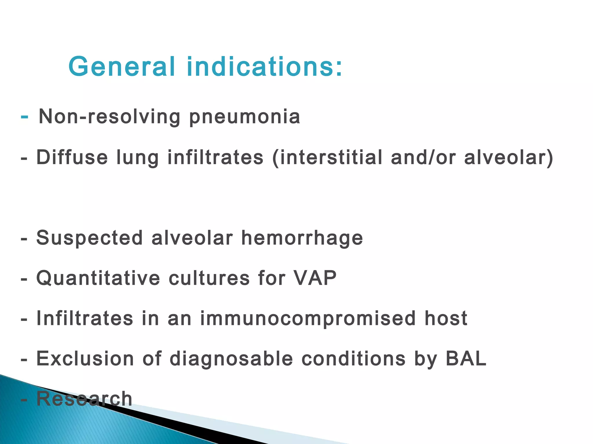 Broncho-Alveolar Lavage | PPT