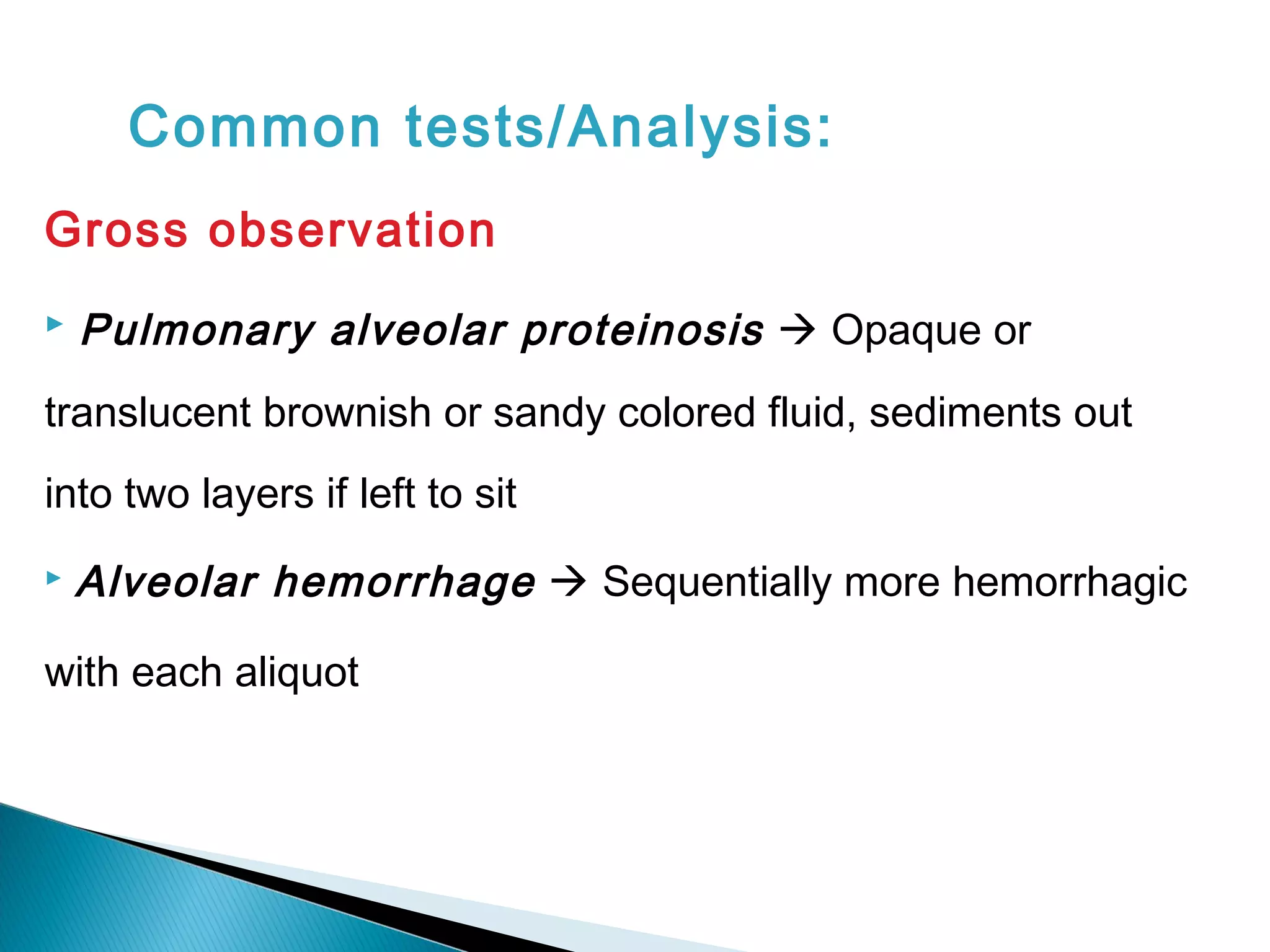Broncho-Alveolar Lavage | PPT