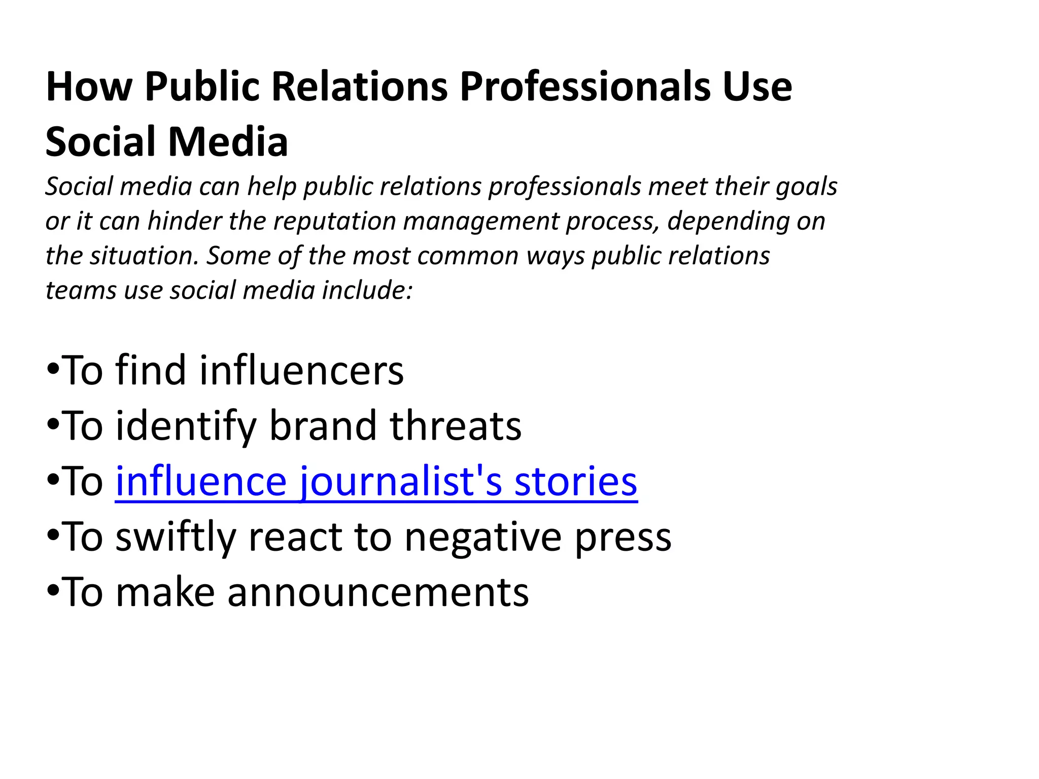 Public Relations and Social Media | PPTX