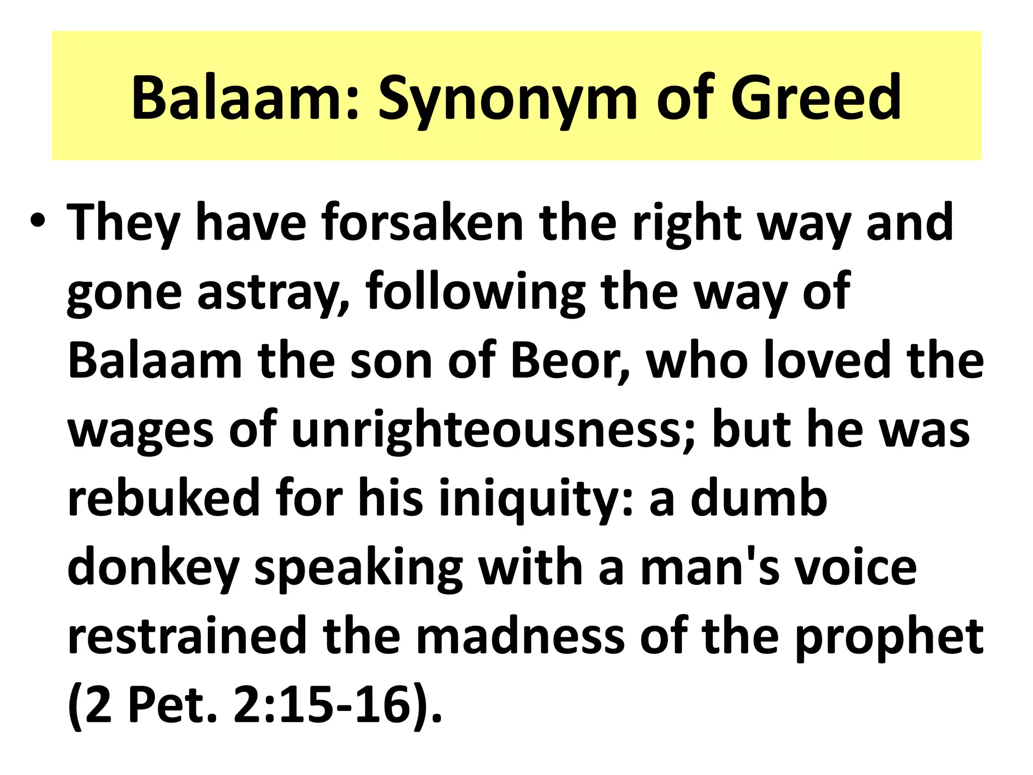 Balaam still lives | PPTX