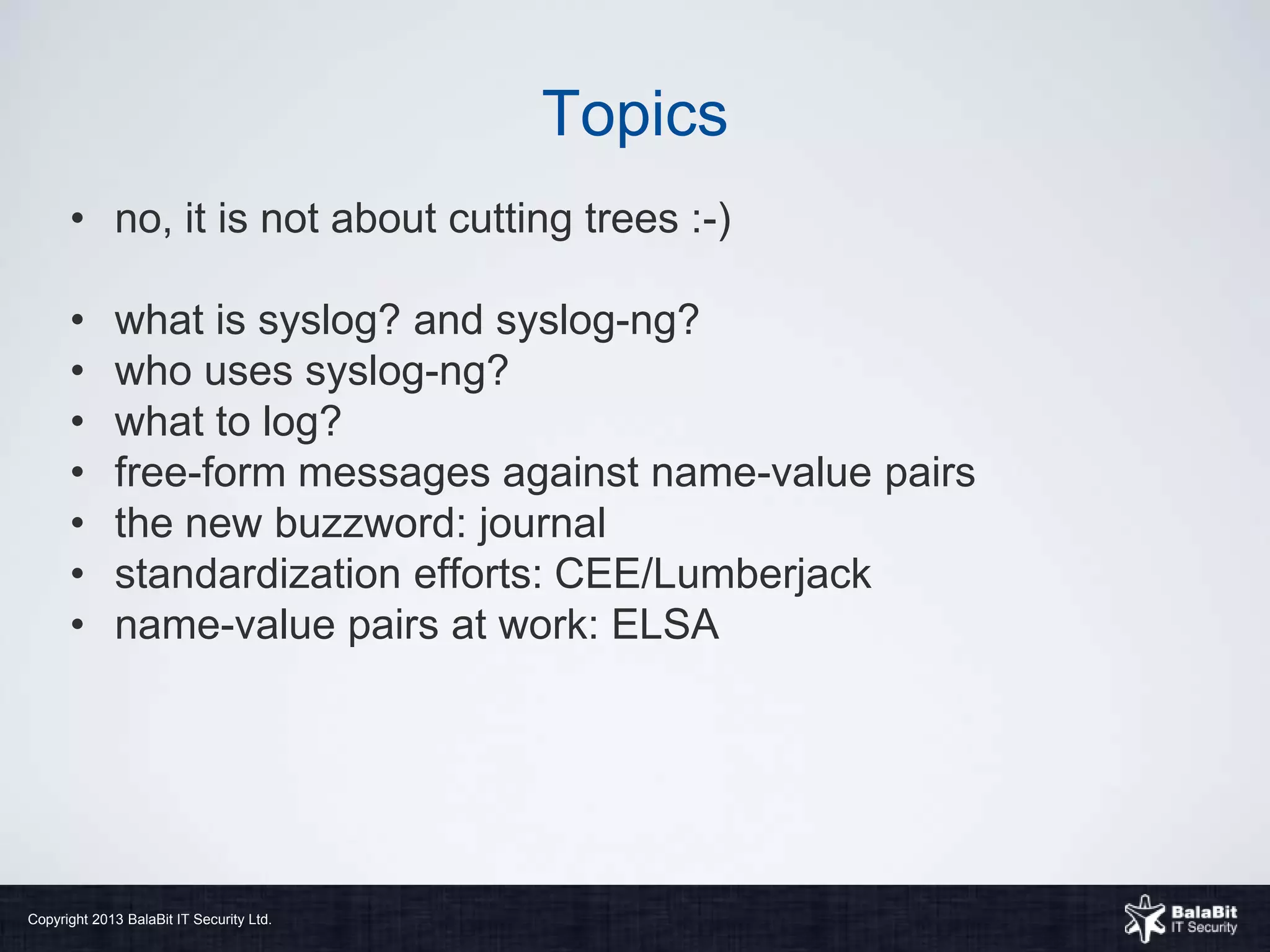 Why proper logging is important | PPTX
