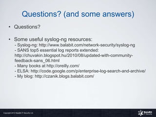 Why proper logging is important | PPT