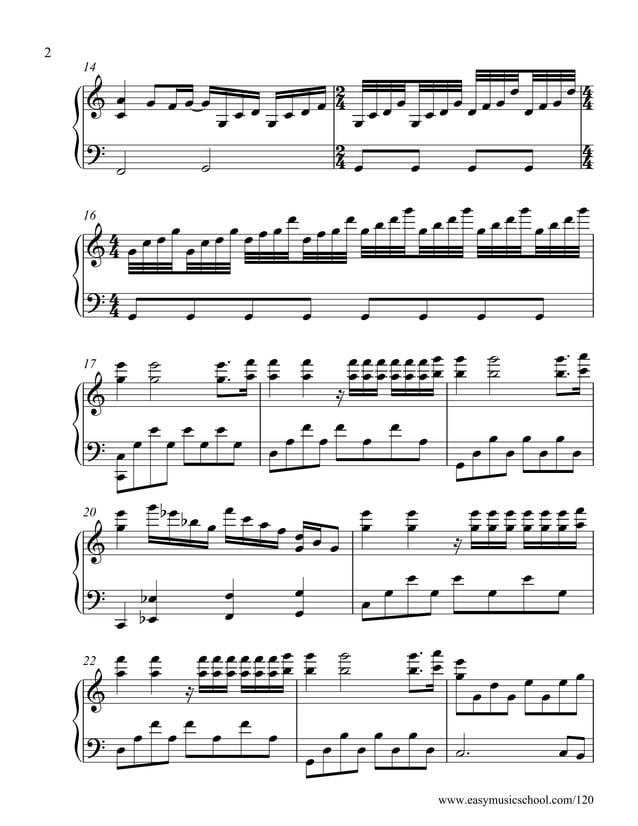 Balada para-adelina-richard-clayderman-instrumental-piano-level-12 | PDF