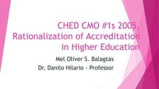 MAP 504 INTERNATIONALIZATION OF EDUCATION : CHED CMO #1S 2005 ...