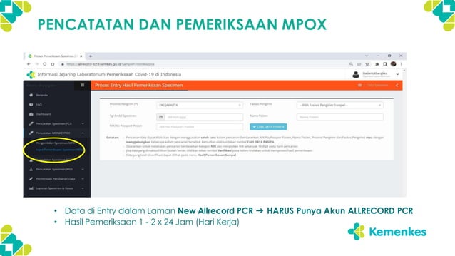 Balai Besar Laboratorium Biologi Kesehatan Kementerian Kesehatan- Penatalaksanaan Spesimen MPOX ...