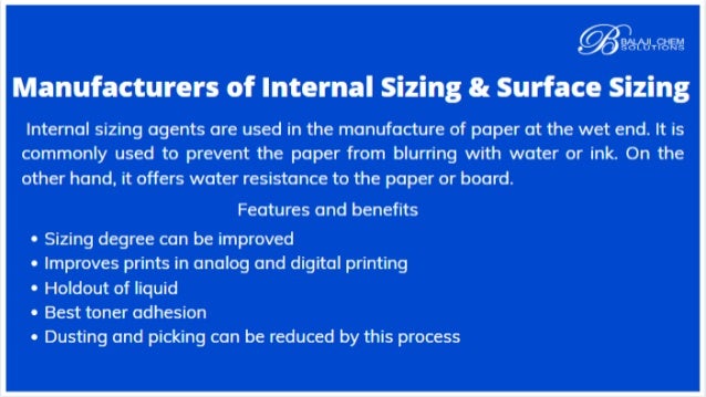 Internal Sizing Chemical Supplier- Balaji Chem Solutions