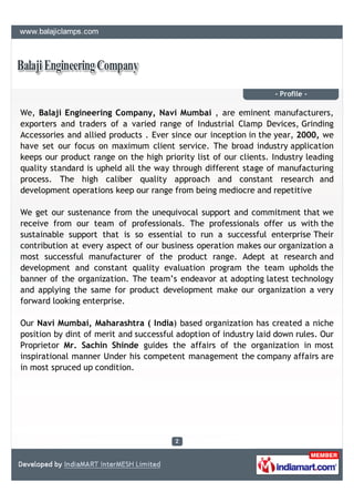 Balaji Engineering Company, Navi Mumbai, Touch Point Sensor | PDF