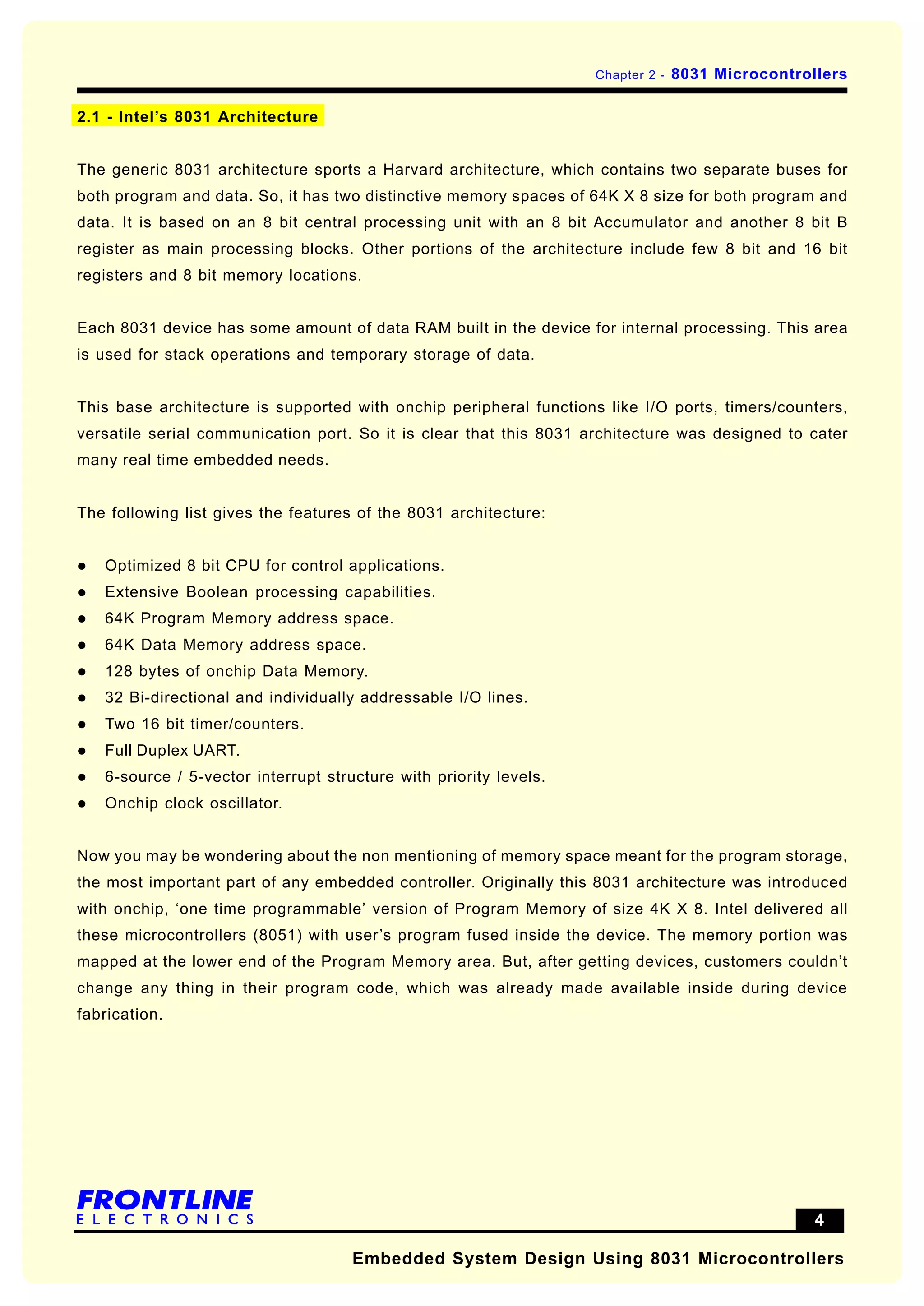 Balaji,frontline embedded system design using 8051 microcontrollers | PDF