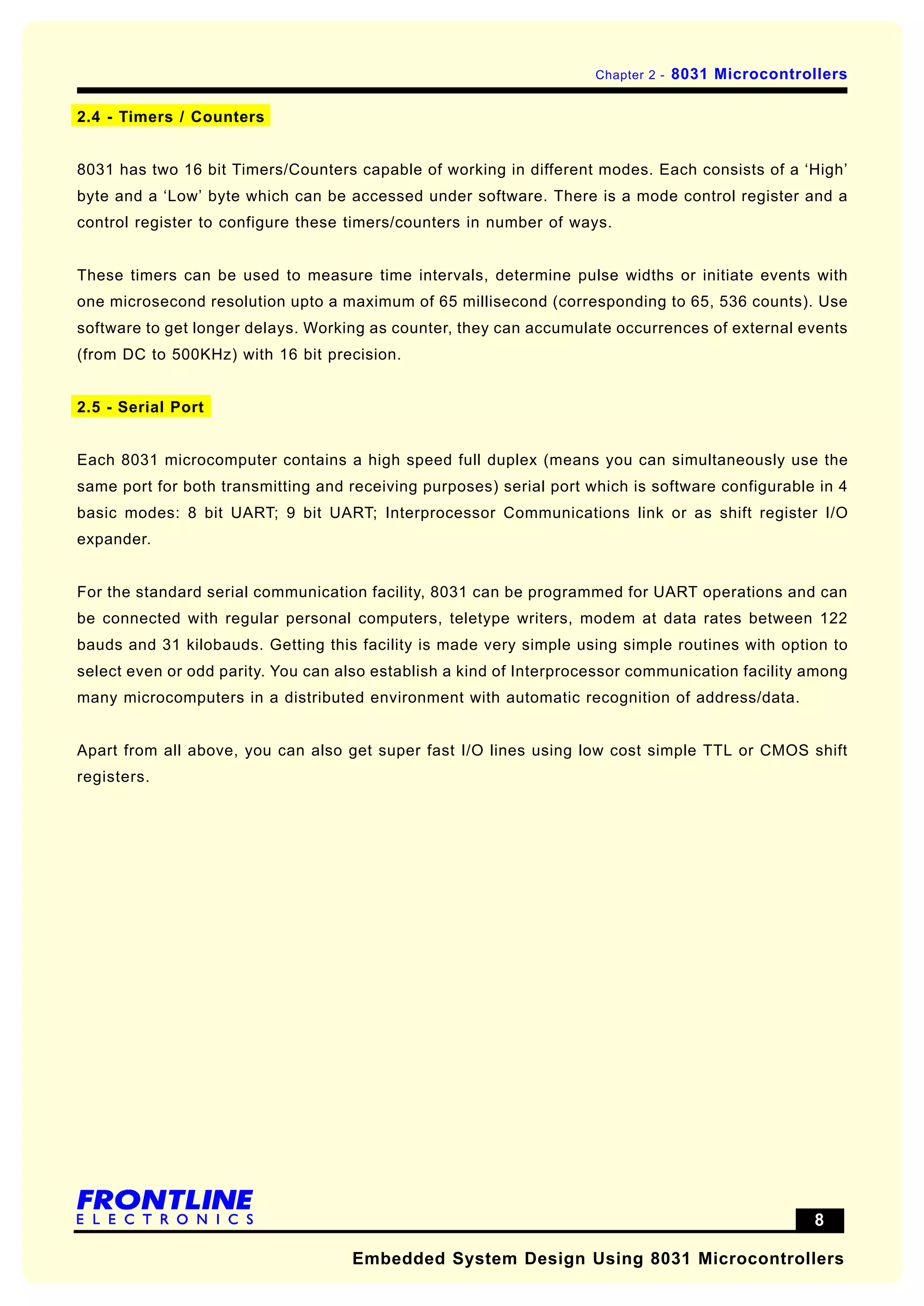 Balaji,frontline embedded system design using 8051 microcontrollers | PDF